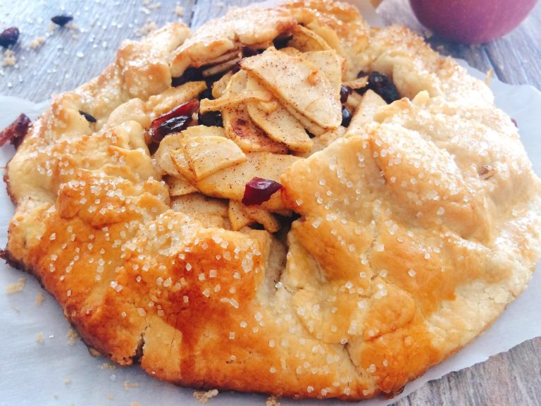 Rustic Apple Pie (Apple Cranberry Galette) - The Mommy Mouse Clubhouse
