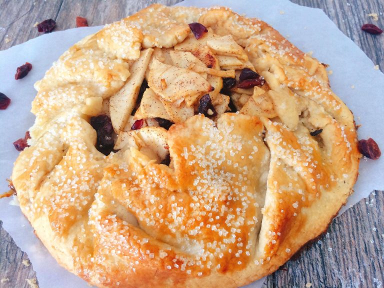 Rustic Apple Pie (Apple Cranberry Galette) - The Mommy Mouse Clubhouse