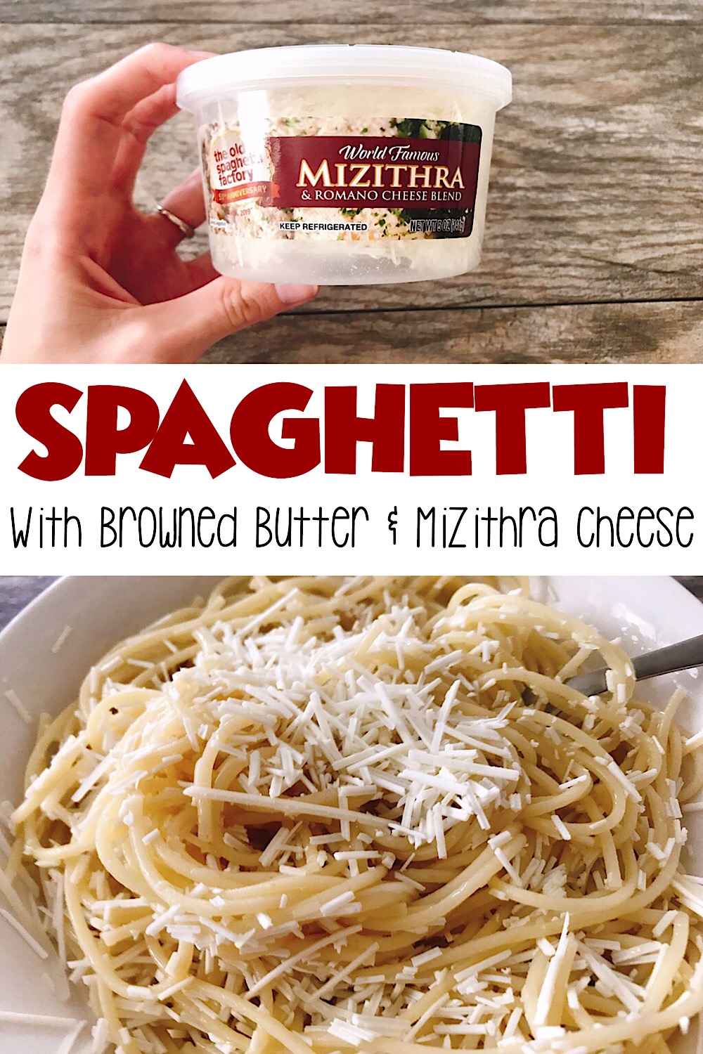 Spaghetti with Browned Butter and Mizithra Cheese - The Mommy Mouse ...