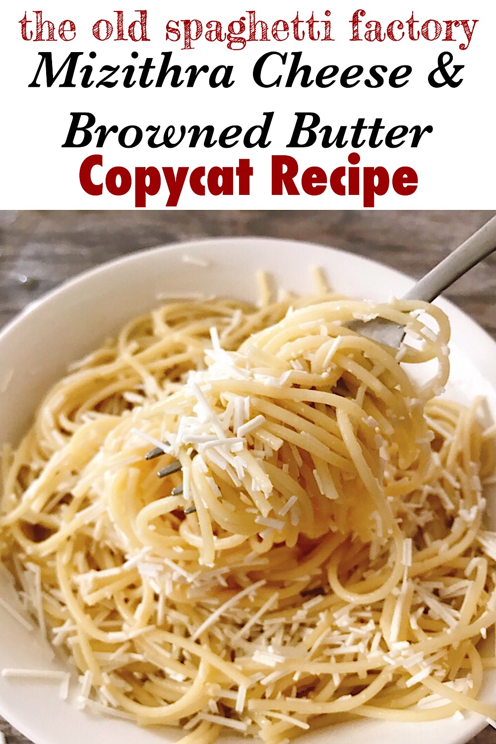 Spaghetti with Browned Butter and Mizithra Cheese - The Mommy Mouse ...