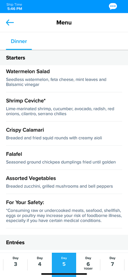 Royal Caribbean Solarium Bistro Menu - The Mommy Mouse Clubhouse