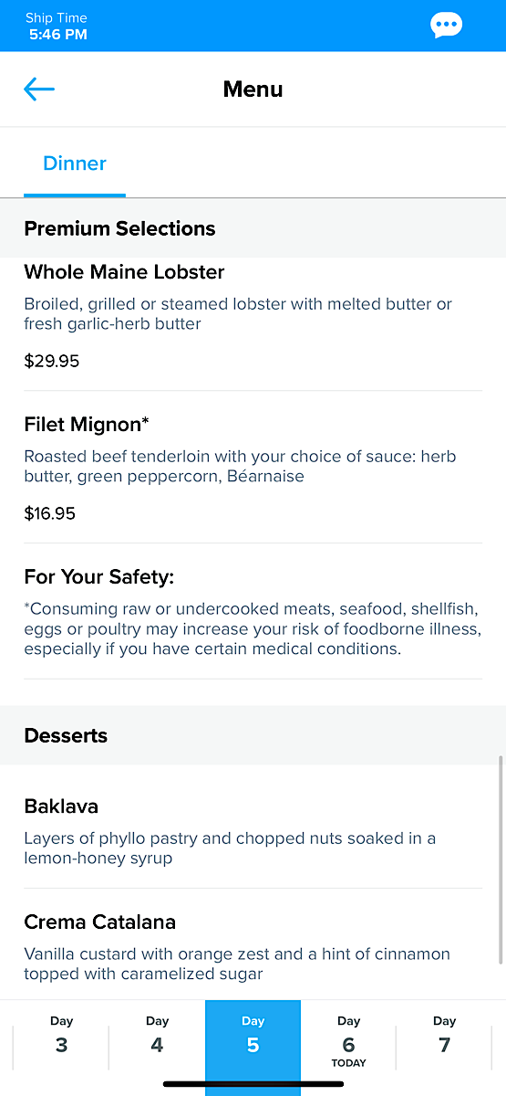 Royal Caribbean Solarium Bistro Menu - The Mommy Mouse Clubhouse