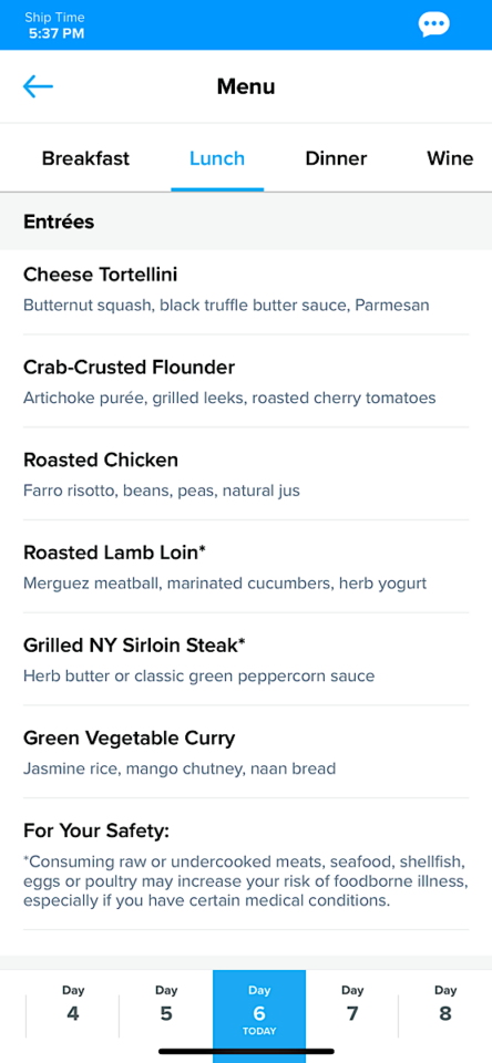 Royal Caribbean Coastal Kitchen Menu - The Mommy Mouse Clubhouse