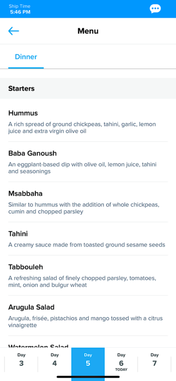 Royal Caribbean Solarium Bistro Menu - The Mommy Mouse Clubhouse