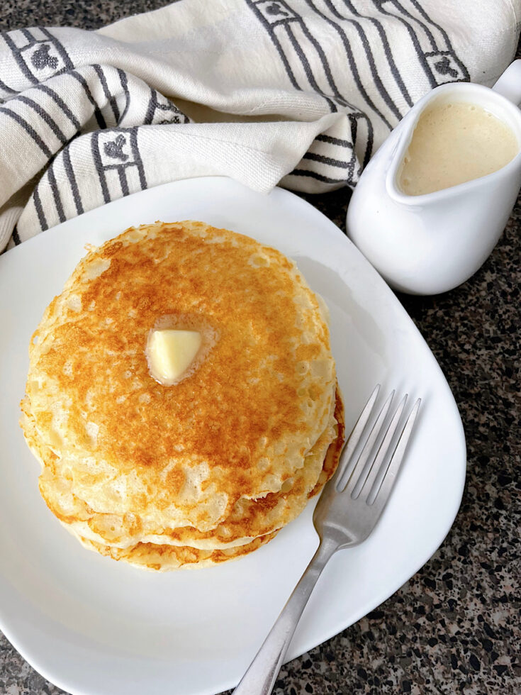 Bisquick Buttermilk Pancakes Recipe + Buttermilk Syrup - The Mommy ...