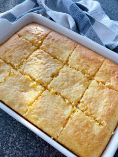 Easy Cornbread Cake Recipe With a Cake Mix - The Mommy Mouse Clubhouse