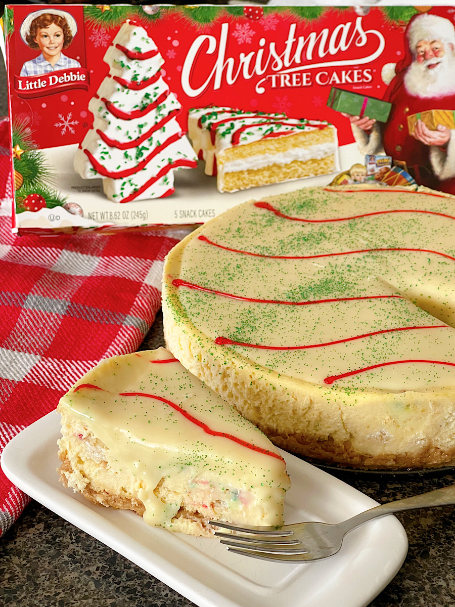 Little Debbie Christmas Tree Cake Cheesecake - The Mommy Mouse Clubhouse