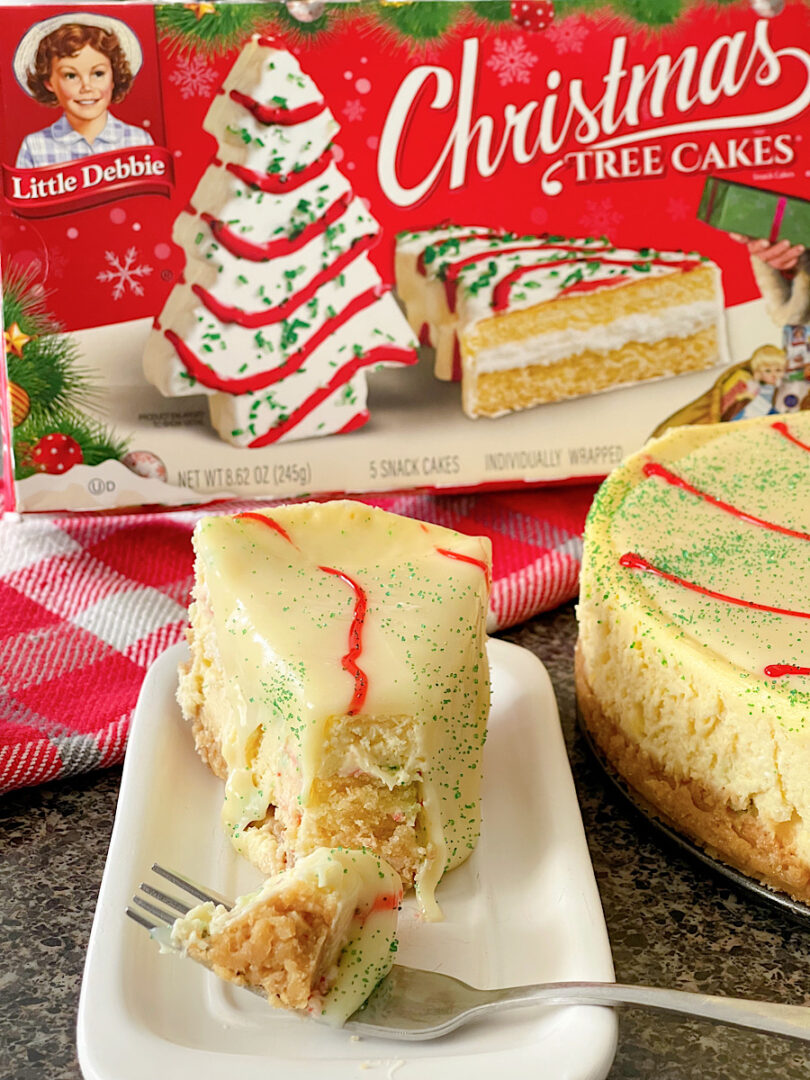 Little Debbie Christmas Tree Cake Cheesecake - The Mommy Mouse Clubhouse