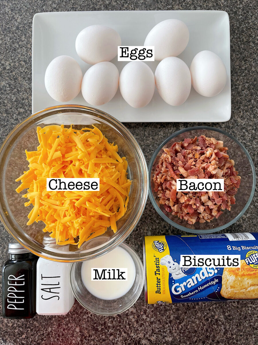 Bacon, Egg & Cheese Biscuit Casserole - The Mommy Mouse Clubhouse